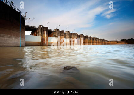Water flowing from the dam, Water Gates for Irrigation Stock Photo - Alamy