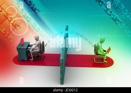 businessman send email out from a wireless wifi Stock Photo - Alamy