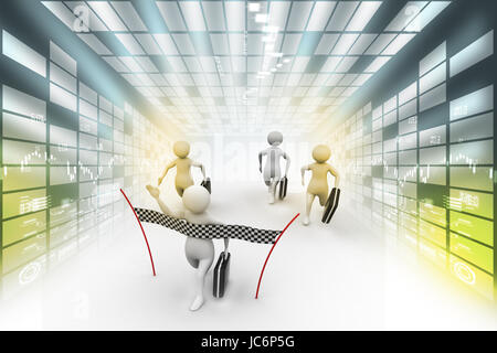 Business man reaching the finishing line Stock Photo - Alamy