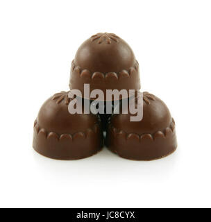 Pyramid shape chocolate candy isolated on a white background Stock ...