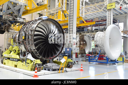 The Rolls Royce XWB engine assembly line at the Rolls-Royce's aero ...
