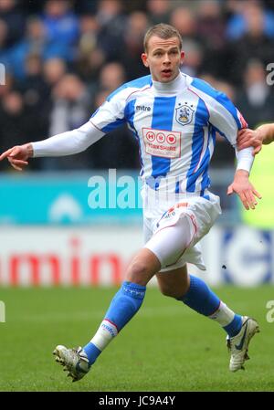 Jordan Rhodes #9 of Huddersfield Town celebrates scoring his sides 3rd ...