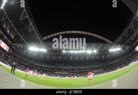 View inside Wembley Stadium, London, England. The English national ...