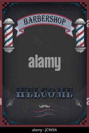 Frame border sign signboard fascia or shingle for barber, coiffeur ...