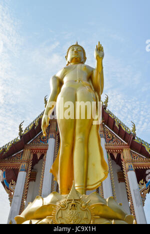 Buddha in standing position with hand gesture Stock Photo - Alamy
