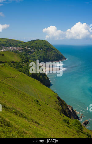 Countisbury Hill from Lynmouth Devon England UK Stock Photo - Alamy