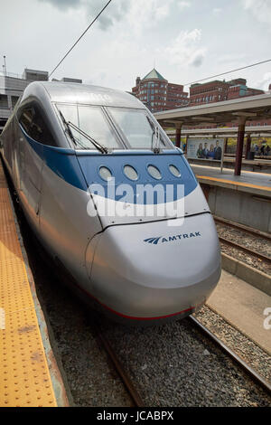 amtrak acela 2019 express power car South Street Station Boston USA Stock Photo - Alamy