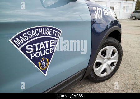 Boston police suv interceptor patrol car blocking traffic intersection ...