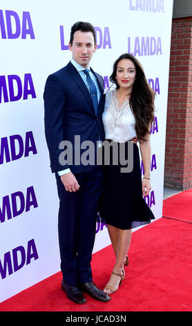 David Caves (left) attending the gala opening of the new London Academy ...