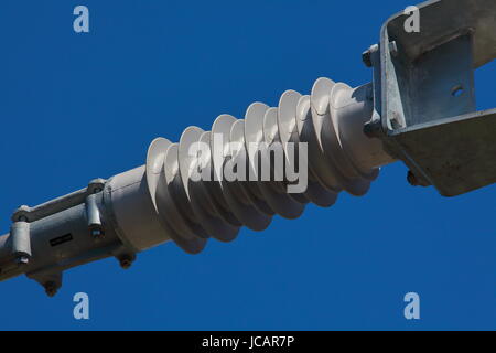 Newly installed Overhead Line Equipment (OHLE) as part of Network Rails ...