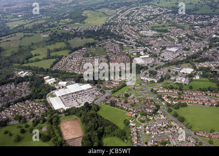 aerial view of Guiseley town centre (in metropolitan borough of Leeds ...