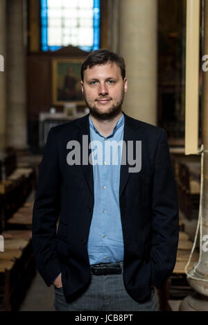 Portrait of Alexandre Devecchio (journalist) 04/10/2016 Â©Hannah ...