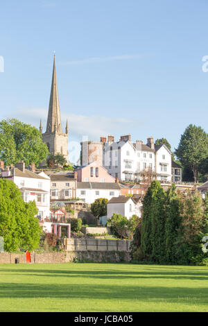 The attractive riverside town of Ross on Wye, Herefordshire, England ...