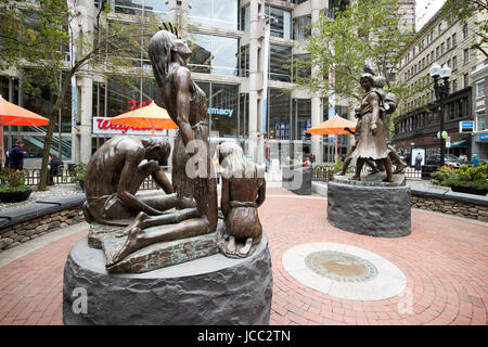 Irish Famine Memorial Sculpture, Boston, Massachusetts, New England ...