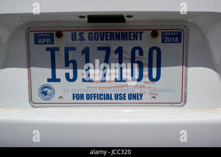 Official US Government vehicle license plate - USA Stock Photo - Alamy