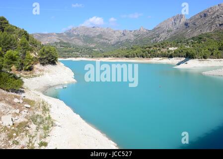 the fast empty reservoir of guadalest - costa blanca - spain Stock ...
