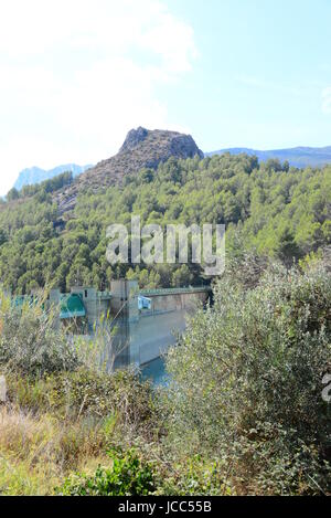 the fast empty reservoir of guadalest - costa blanca - spain Stock ...