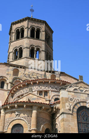 The abbey church of Saint Austremoine in Issoire, one of the five major ...
