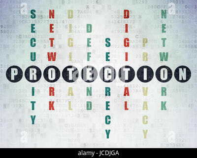 Privacy concept: Protection in Crossword Puzzle Stock Photo - Alamy