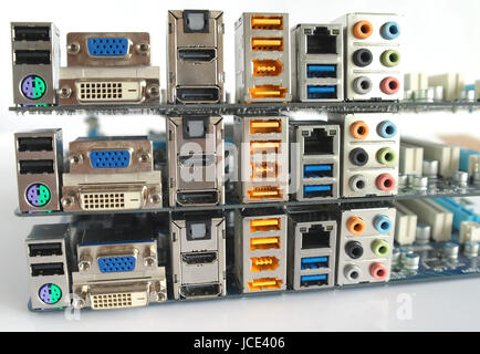 Back side of computer main boards Stock Photo - Alamy