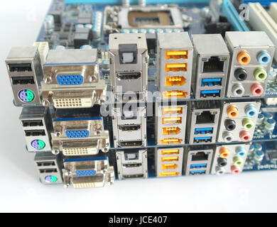 Back side of computer main boards Stock Photo - Alamy