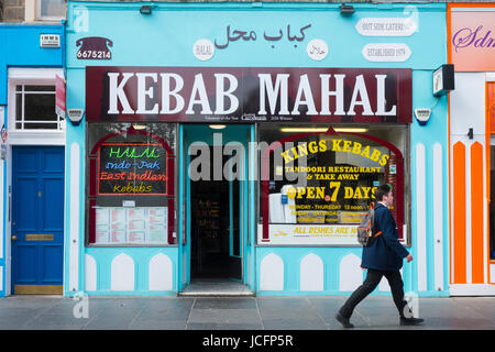 Middle Eastern shop on Nicholson Square in central Edinburgh, Scotland ...