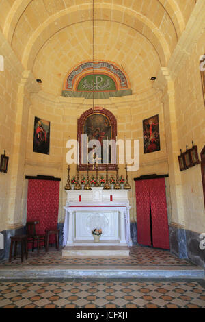 Chapel church of San Dimitri, near Gharb, island of Gozo, Malta Stock ...