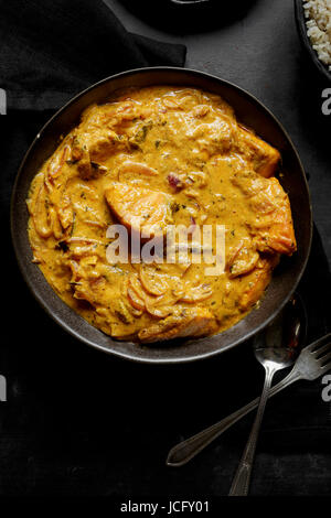 Yogurt and fish curry Stock Photo - Alamy