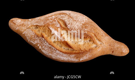 german lye roll named Kipfle in white back Stock Photo - Alamy