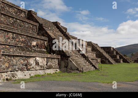 flat top pyramids in Teotihuacan with the Pyramid of the Sun in the ...