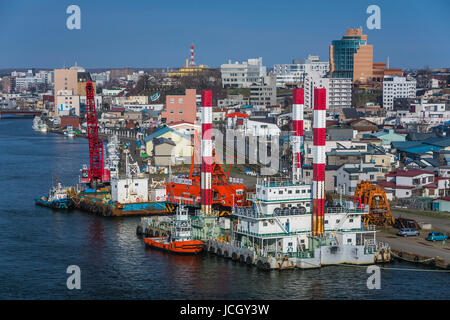 The port of Kushiro city prefecture, Hokkaido, Japan Stock Photo ...