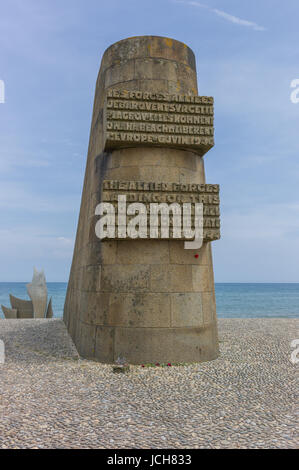 utah beach sign, normandy, france Stock Photo - Alamy