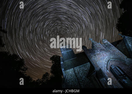 meesden church night time star trails long exposure photography essex ...