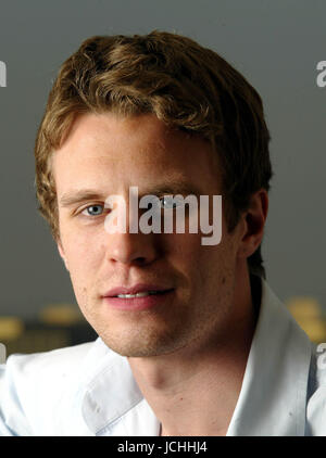 British actor Luke Mably poses for pictures during a mother/daughter ...