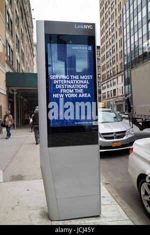 link nyc free public wifi kiosk New York City USA Stock Photo - Alamy