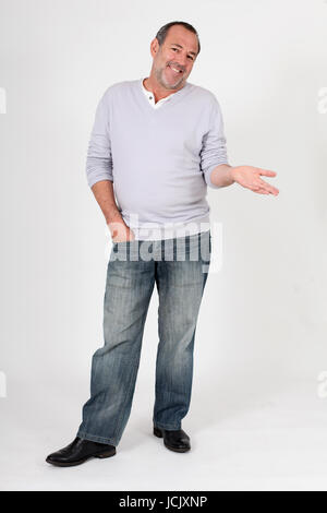 Senior man with unconvinced look on his face Stock Photo - Alamy