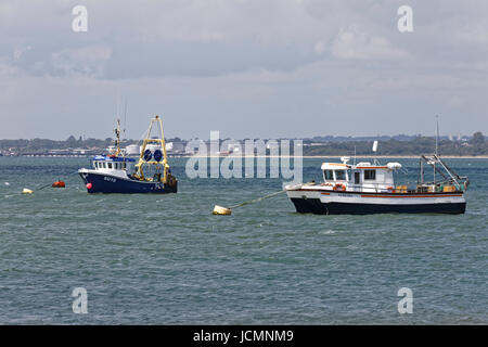 Nereida catamaran & Hampshire County Councils work boat for field ...