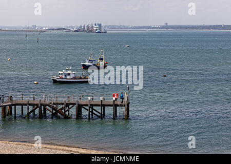 Nereida catamaran & Hampshire County Councils work boat for field ...