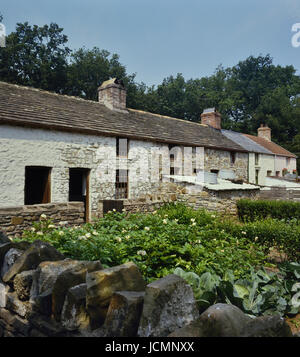 Rhyd y Car Cottages at St Fagans National Museum of Welsh Life, St ...