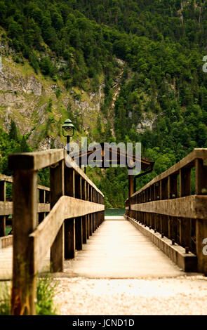 Salet boat landing stage, Königssee with the Watzmann massif ...