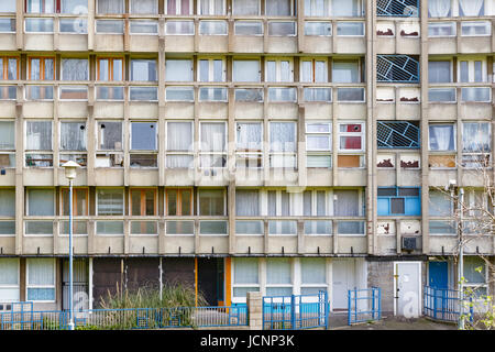 run down council flat in London Stock Photo - Alamy