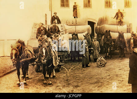 Bales of Hops Ready for Transport. Town of Zatec. Circa 1920 Stock ...