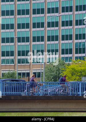 Renslade House Office, and the Exe Bridge. Exeter, Devon, UK. June ...