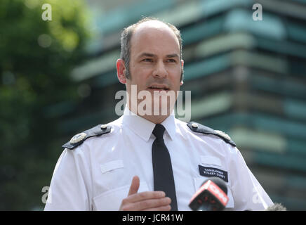 Metropolitan Police Commander Stuart Cundy (left) arriving for the ...