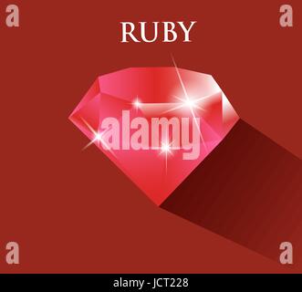 Ruby gemstone with text illustration Stock Vector Image & Art - Alamy