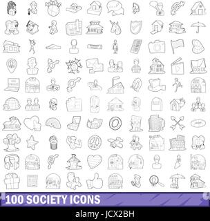Society line icons collection. Diversity, Equality, Prejudice ...