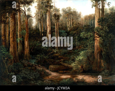 Isaac Whitehead, A Sassafras Gully, Gippsland. Circa 1870. Oil on ...