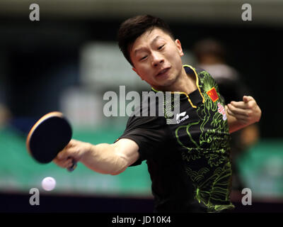 Chinese table tennis player Fan Zhendong attends a fan meeting hosted ...