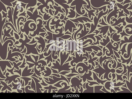 A hand drawn non-repeating pattern inspired by medieval designs Stock ...