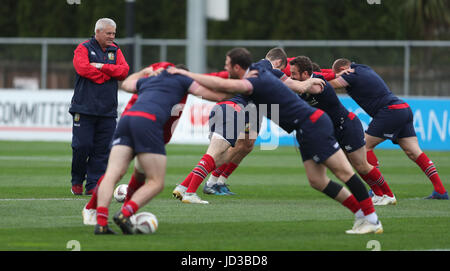 British & Irish Lions Warren Gatland (Head Coach) during a training ...